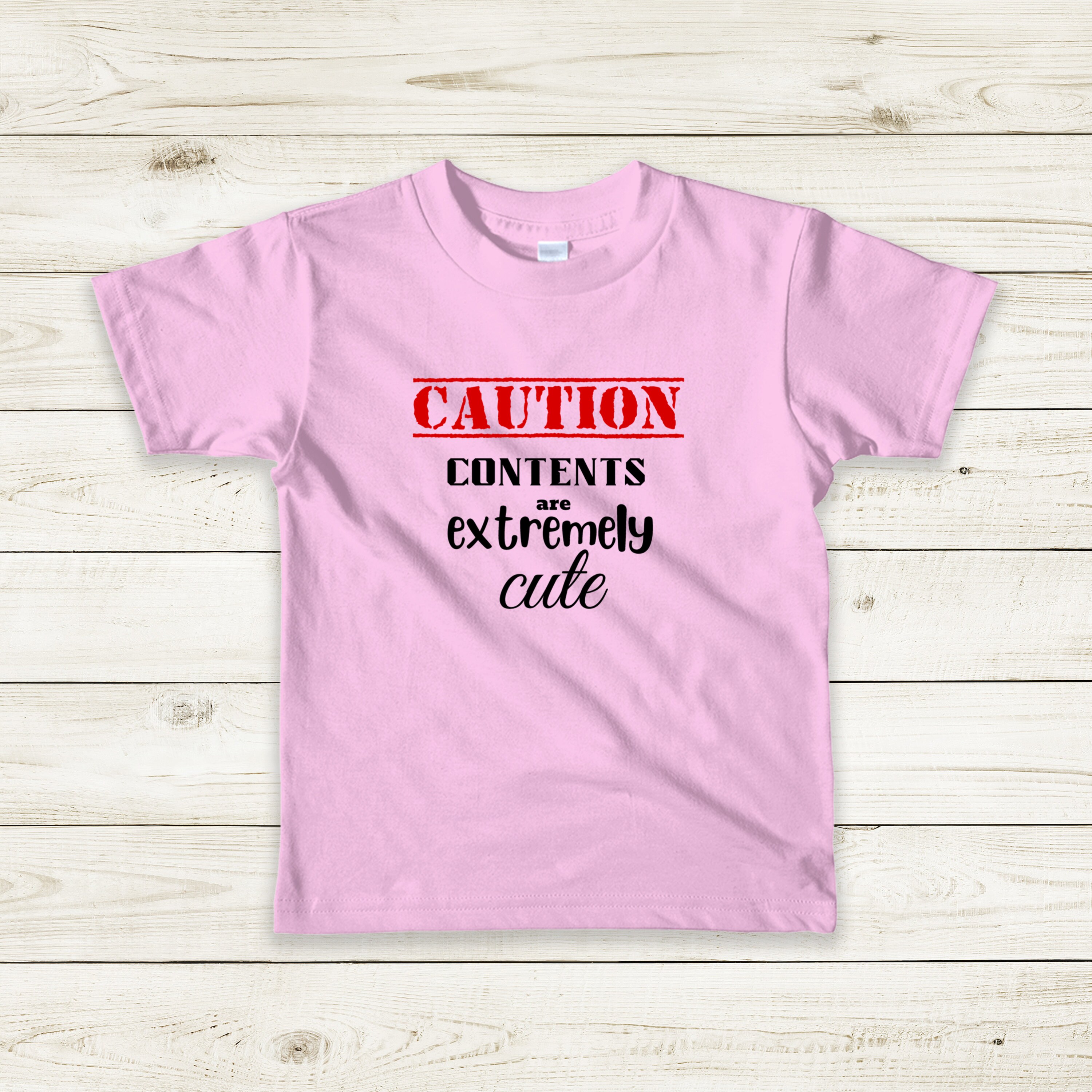 Caution Contents Are Extremely Cute Toddler Shirt, Custom Toddler Shirt ...