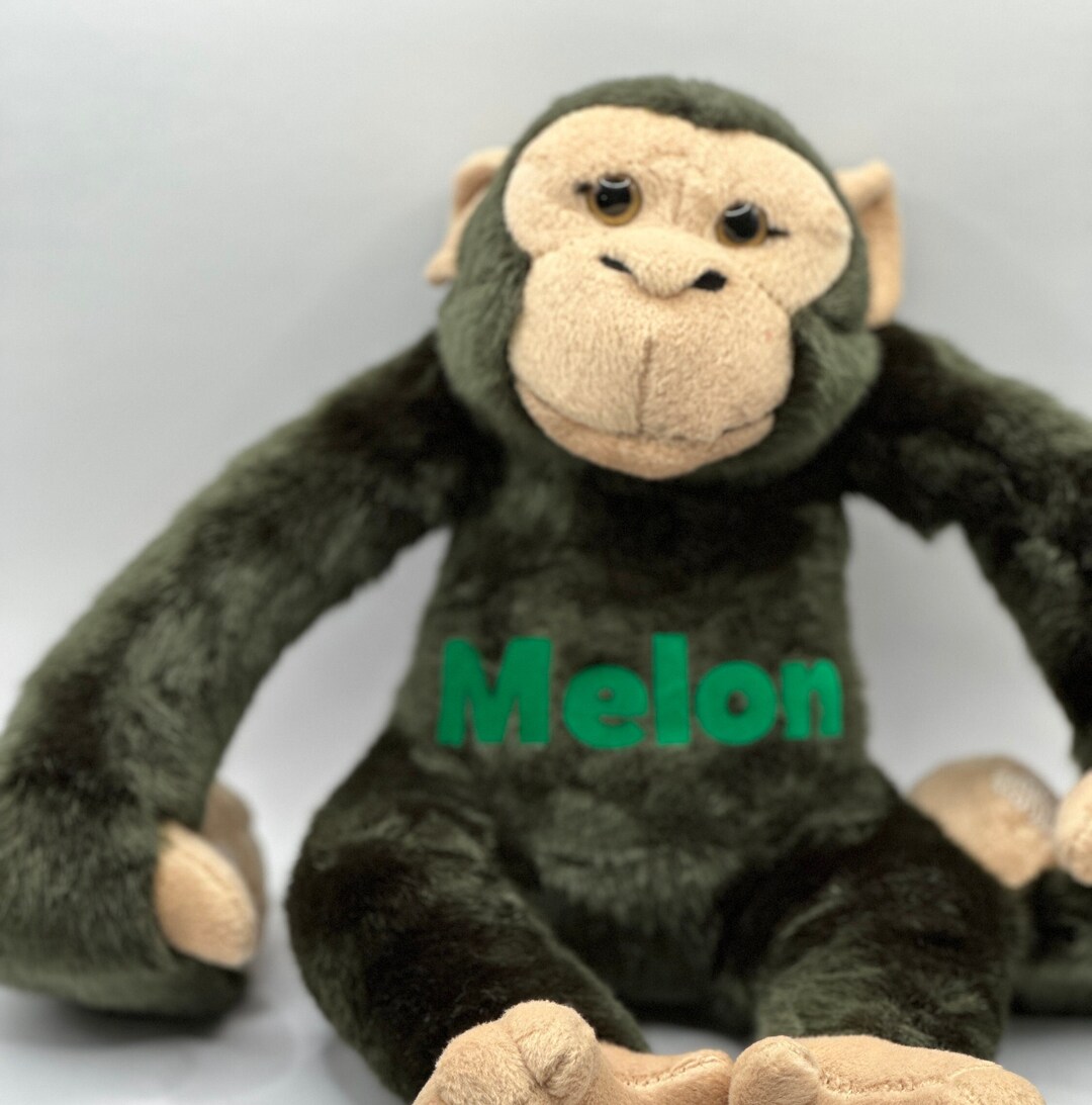 Cuddly Monkey Plush Toy, Personalized With Name, Great Gift for ...