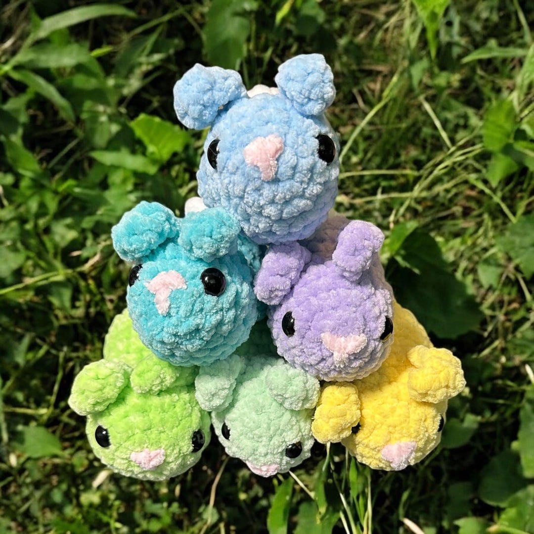 Crochet Rabbit Plushie, Custom Crochet Bunny Rabbit Stuffie, Handmade ...