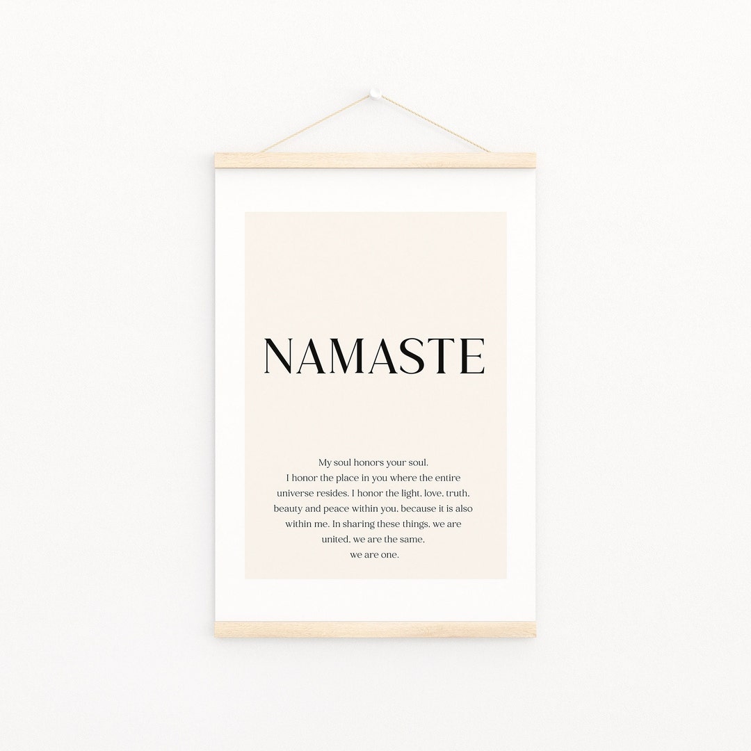 Namaste Poster, Yoga Poster, Yoga Art, Mantras and Meditation, Poster ...