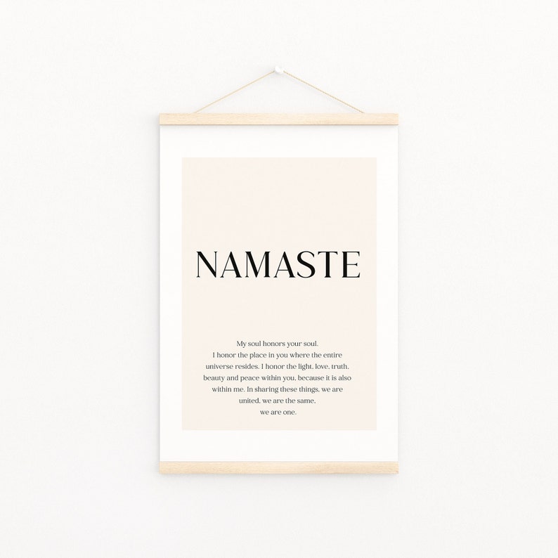 Namaste Poster, Yoga Poster, Yoga Art, Mantras and Meditation, Poster ...