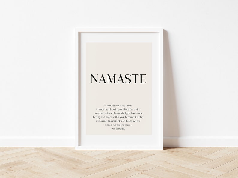 Namaste Poster, Yoga Poster, Yoga Art, Mantras and Meditation, Poster ...
