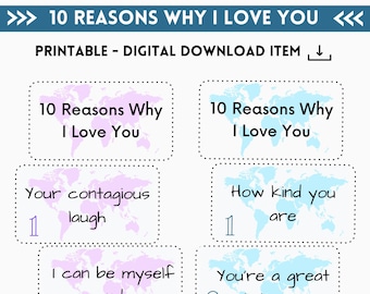 Reasons Why I Love You Printable Activity - Etsy