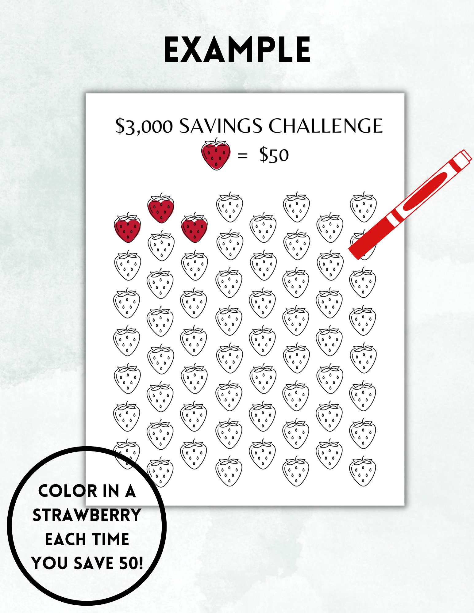2k and 3k Savings Challenge | 2,000 and 3,000 Savings Tracker | Money ...