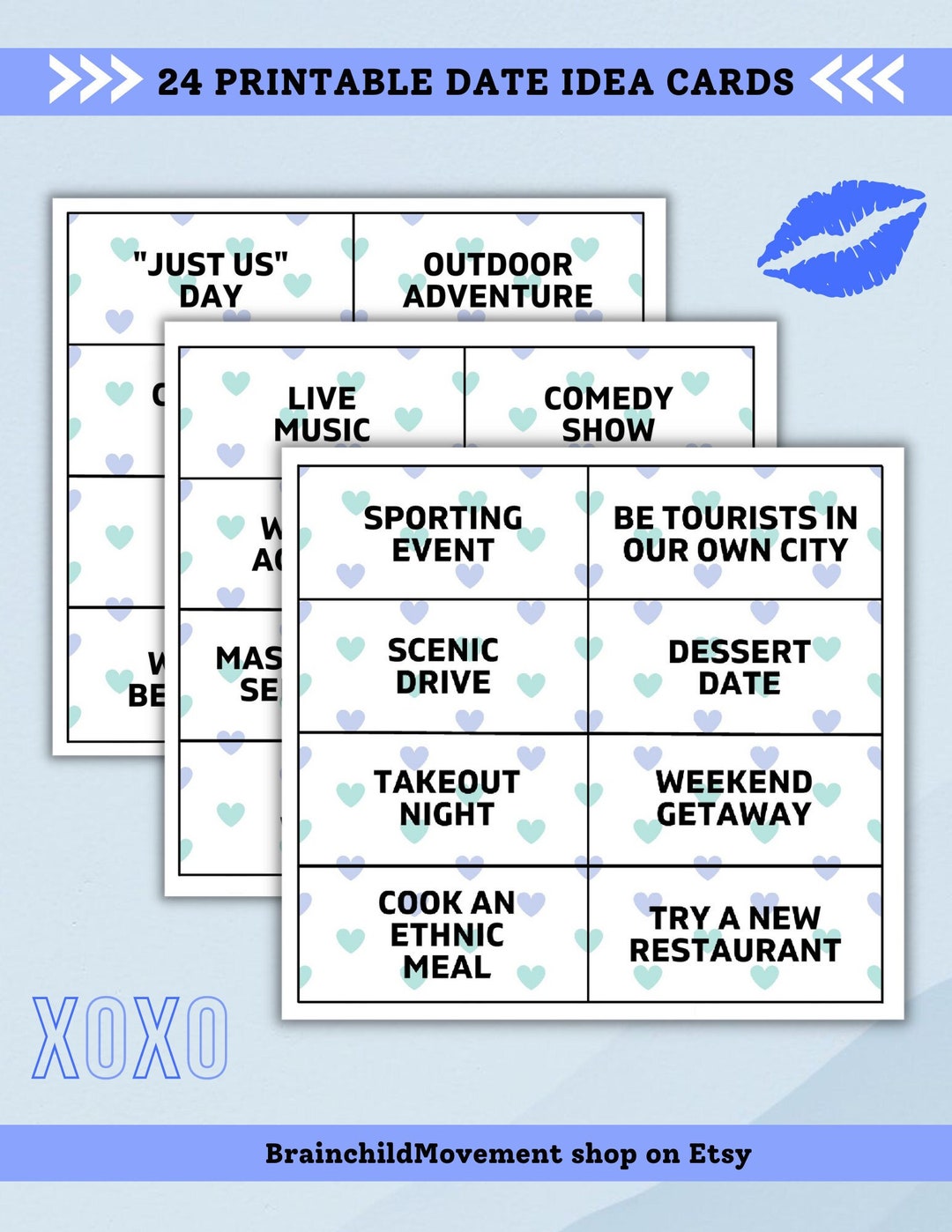 Date Night Ideas | Date Night Box Ideas | Love Coupons Printable - Etsy