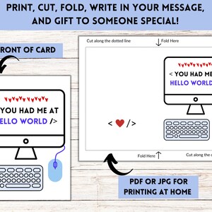 Funny Valentine Card for Computer Geek | Nerdy Card for Programmer ...