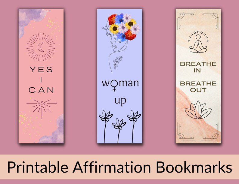 Printable Bookmarks | Bookmarks Gift for Women - Etsy