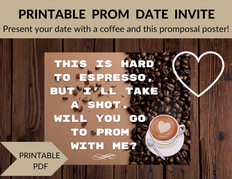 Promposal | Prom Invite Idea | Printable - Etsy