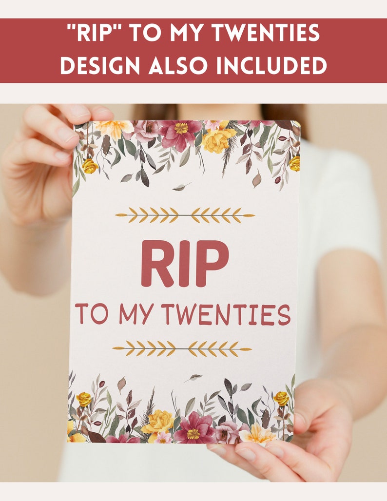 Death to My 20s | RIP Twenties | Printable Sign - Etsy