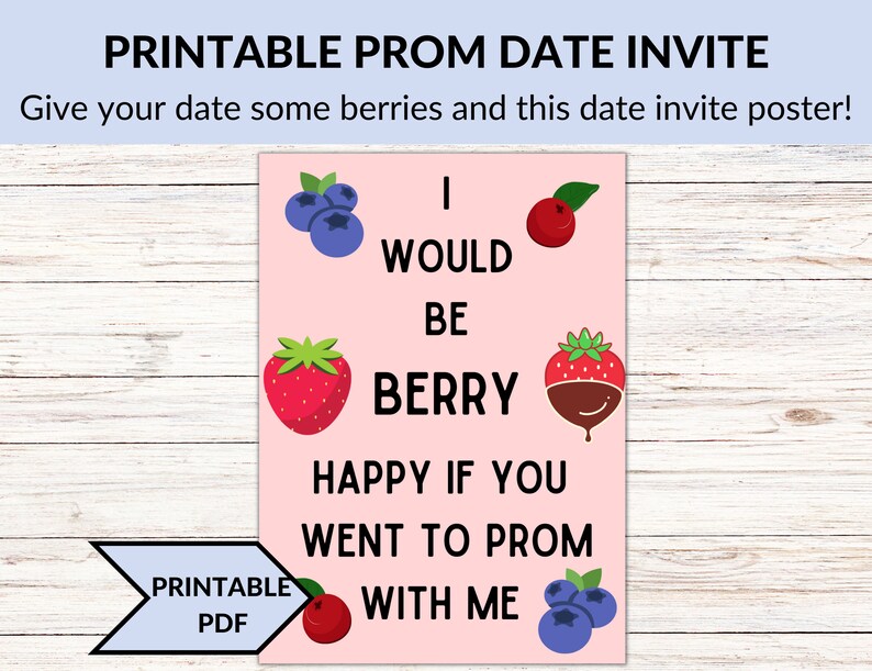 Promposal | Prom Invite Idea | Printable Prom Poster - Etsy