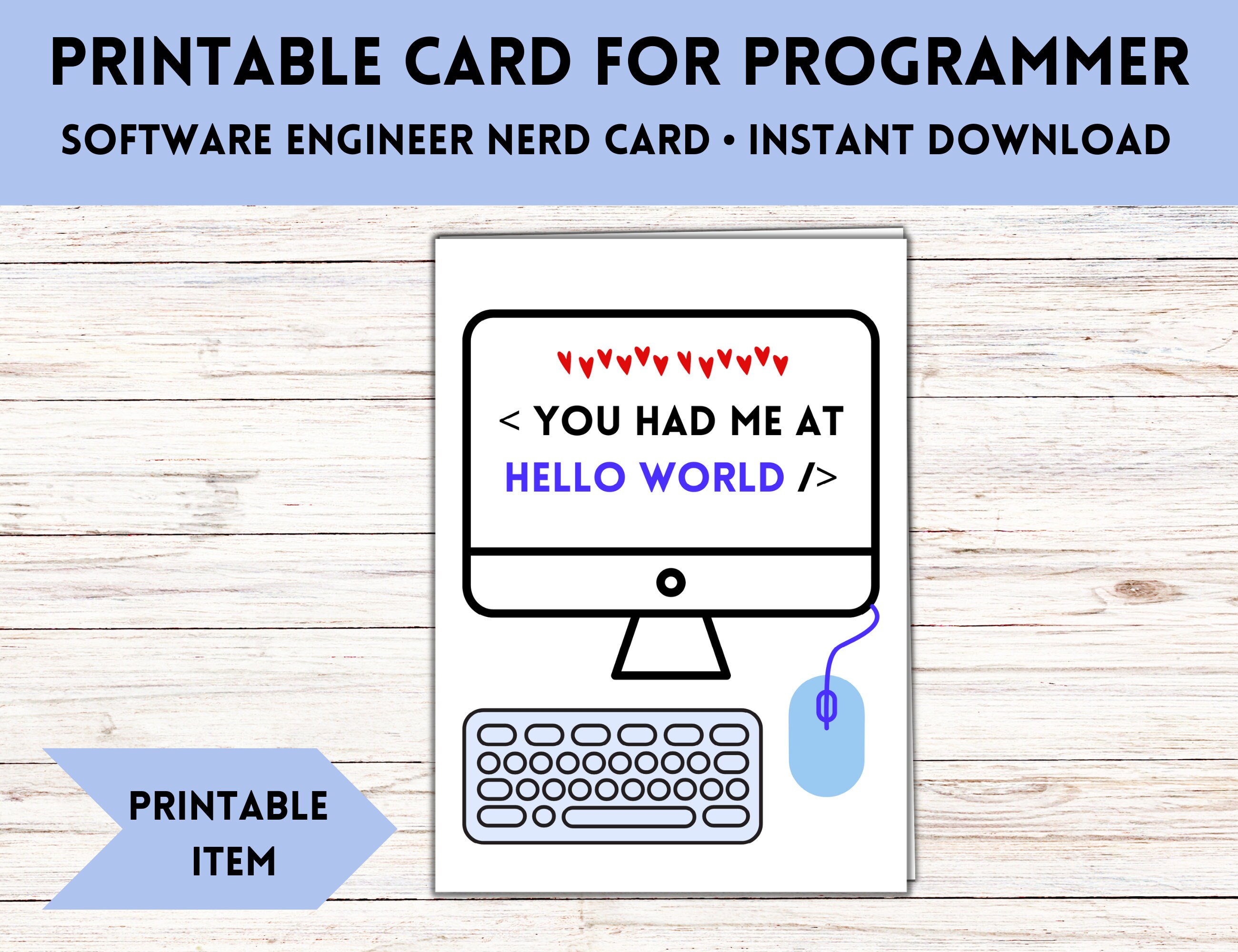 Funny Valentine Card for Computer Geek | Nerdy Card for Programmer ...