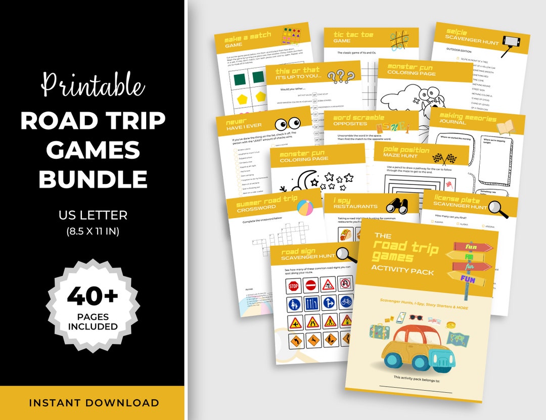 Road Trip Games Bundle - Etsy