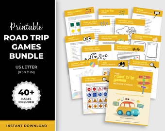 Road Trip Games Printable, Road Trip Activities for Kids, Car Games ...