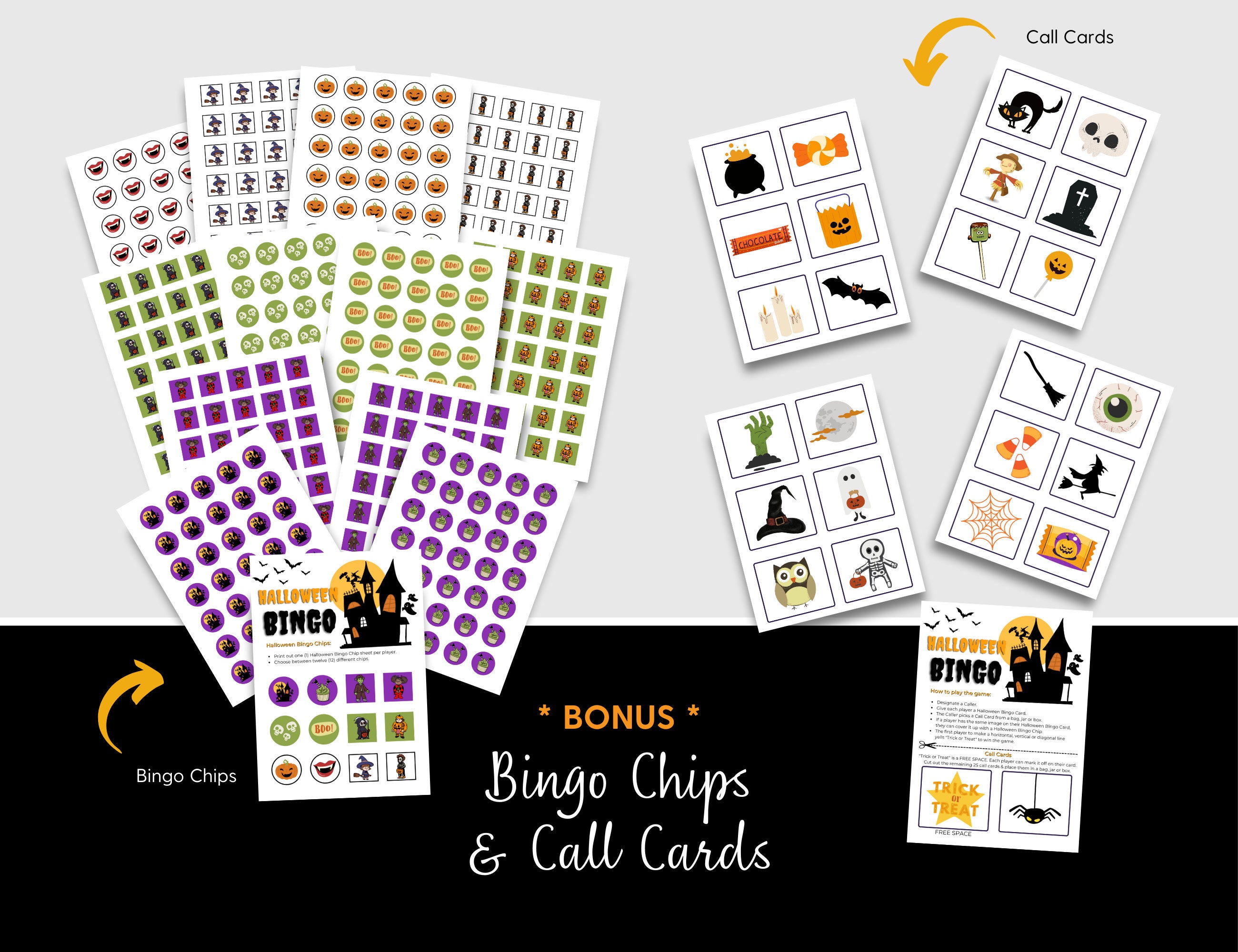 Printable Halloween Bingo Game for Family Fun and Spooky - Etsy