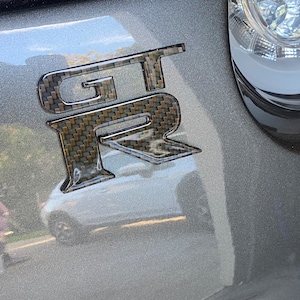 Carbon Fiber GTR Style Badge - Etsy
