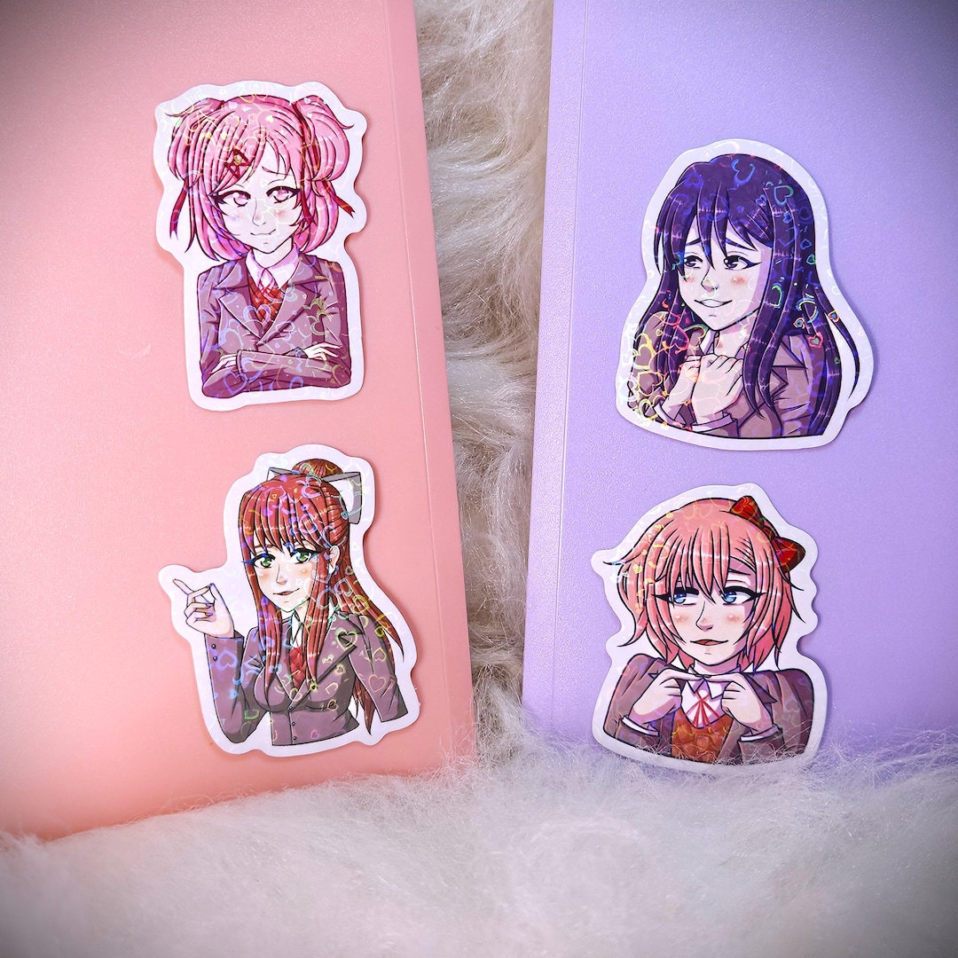 DDLC Girls | Disc. Doki Doki Literature Club | Glossy Holographic 2 ...