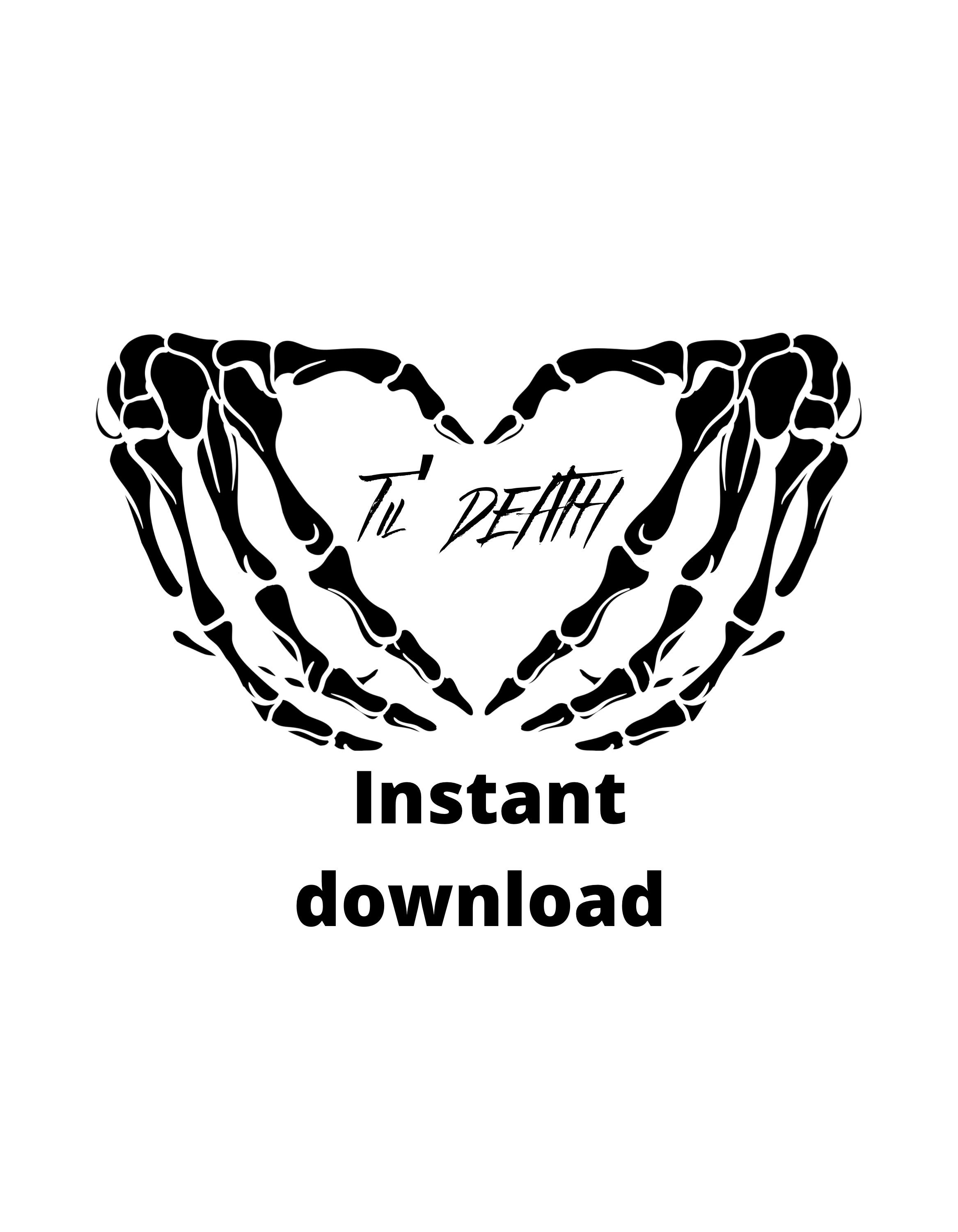 Til Death Skeleton Hands Digital Download Svg Pdf Jpeg Png - Etsy
