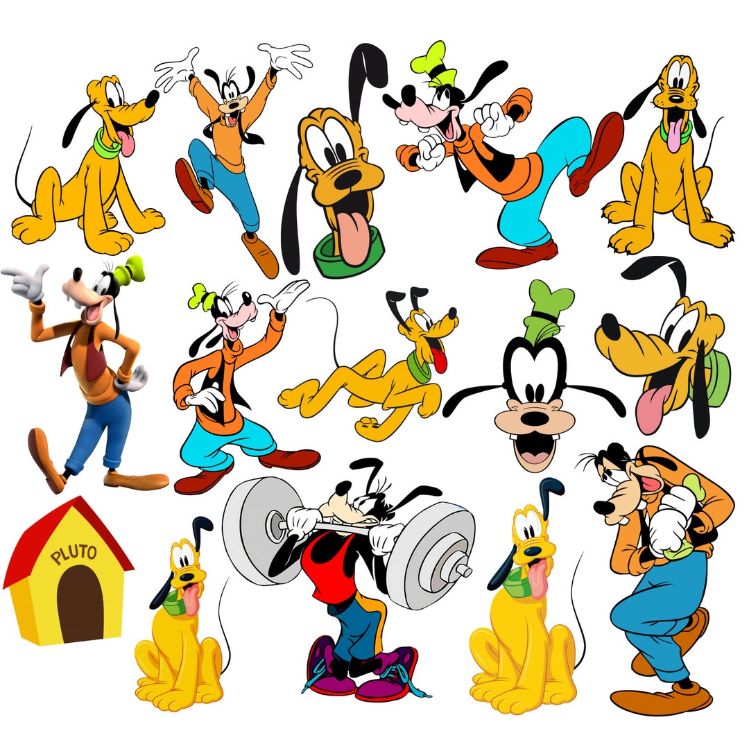 Goofy and Pluto Png Bundle Goofy Clipart Pluto Clipart - Etsy