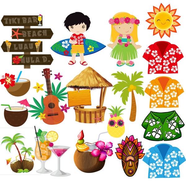 Luau Clipart - Etsy