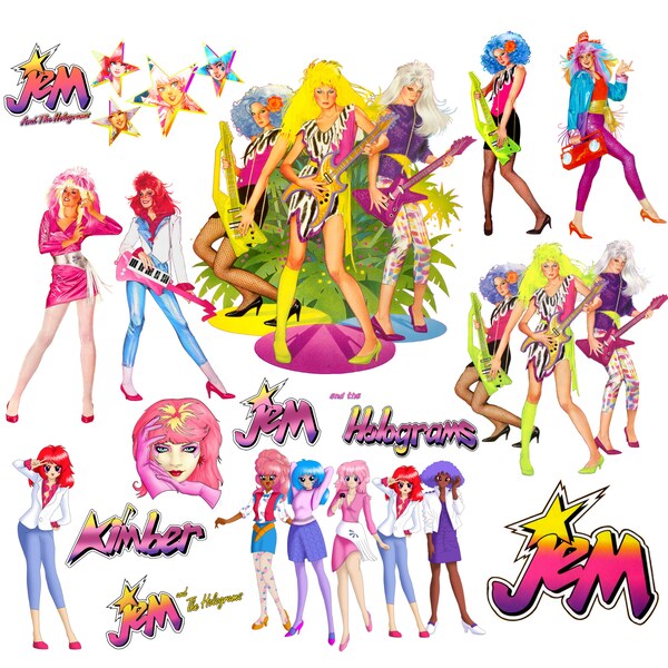 Jem and Holograms Png - Etsy