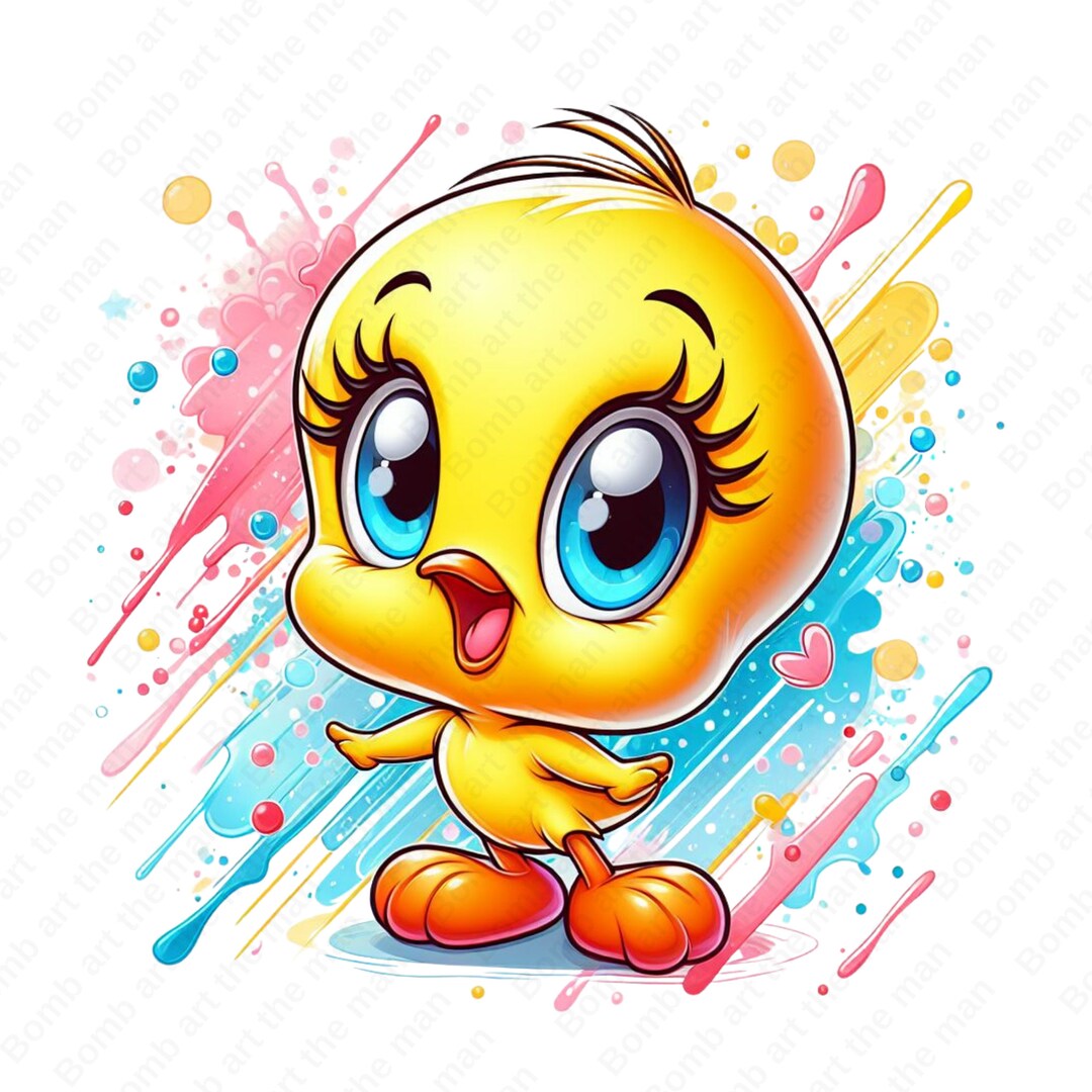 Tweety Clipart, Tweety Png, Cute Cartoon Clipart, Transparent Design ...