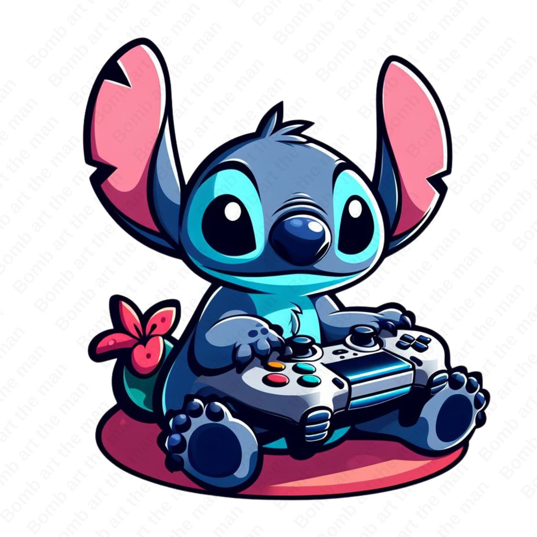 Stitch Gamer Clipart, Gamer Stitch Png, Cute Stitch Png, Transparent ...