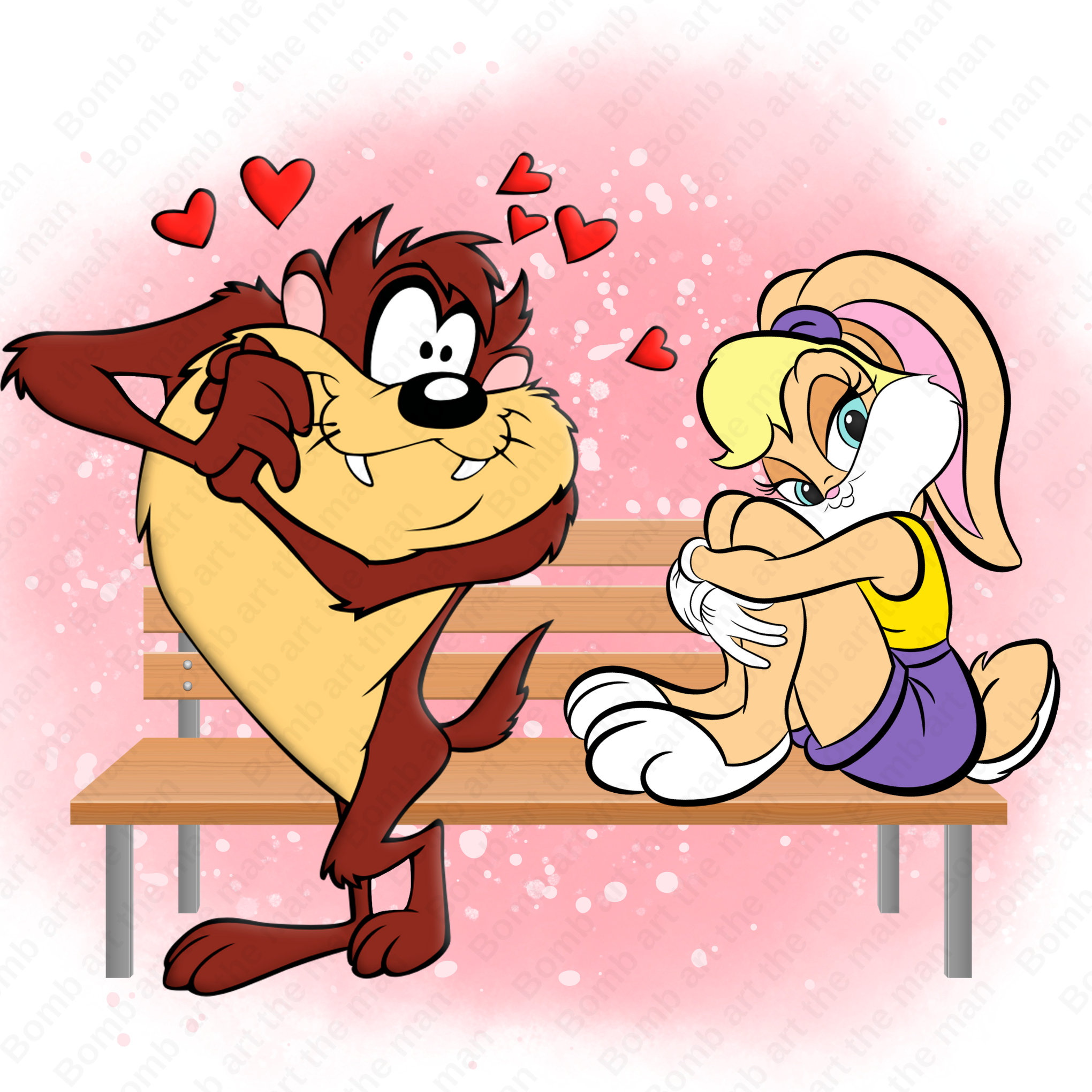 Lola Bunny And Tazz Clipart Lola Bunny Png Tasmanian Devil Etsy Australia