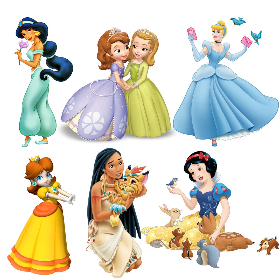 Princess Png Bundle, Princess Clipart, Cartoon Princess, Princess Mix ...