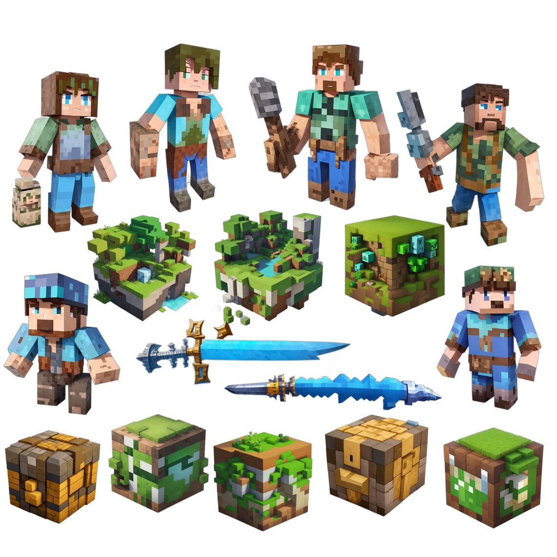 Minecraft Icons Minecraft Png Bundle Blox Game Png Video - Etsy