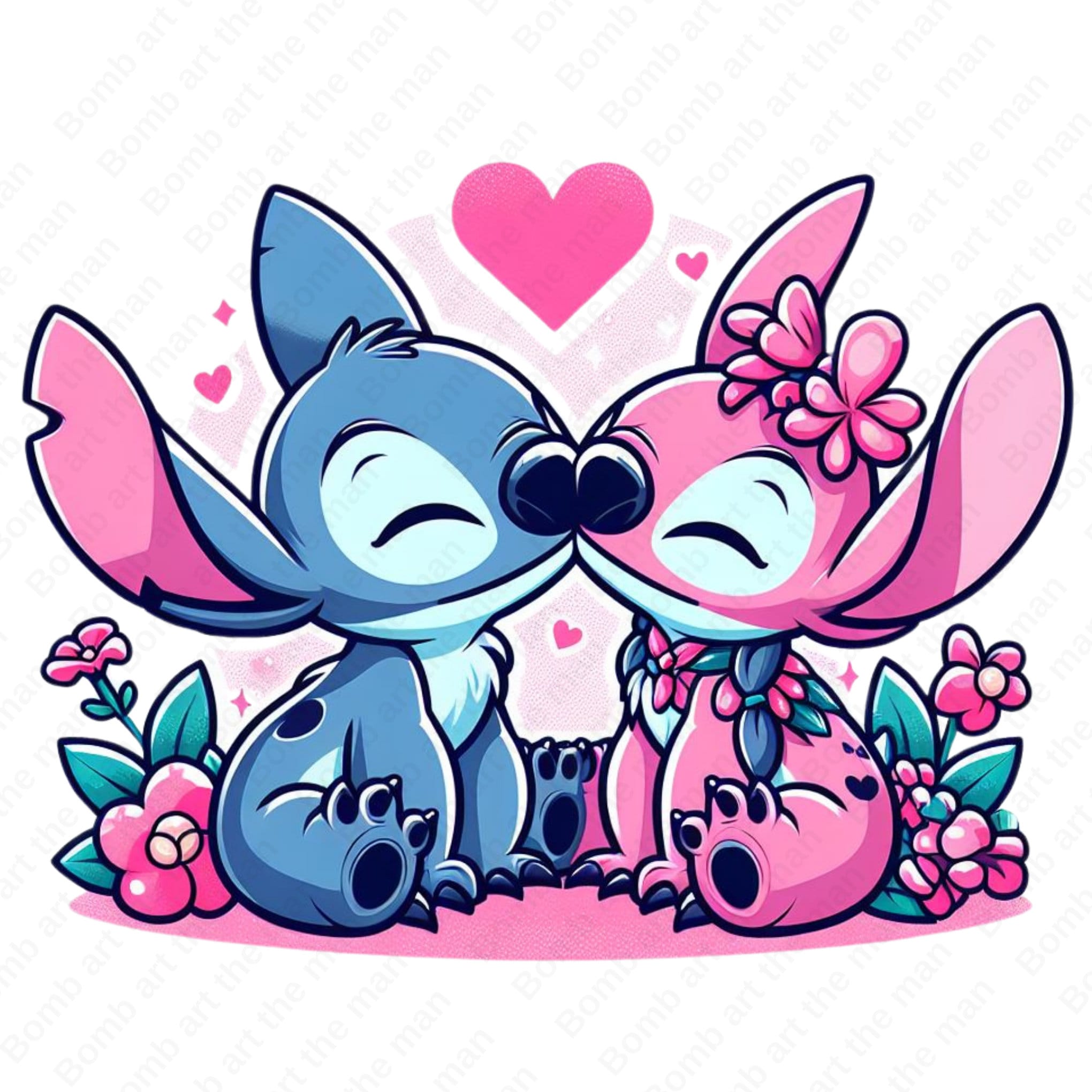 Stitch and Angel Png, Stitch and Angel Clipart, Stitch Love Design ...