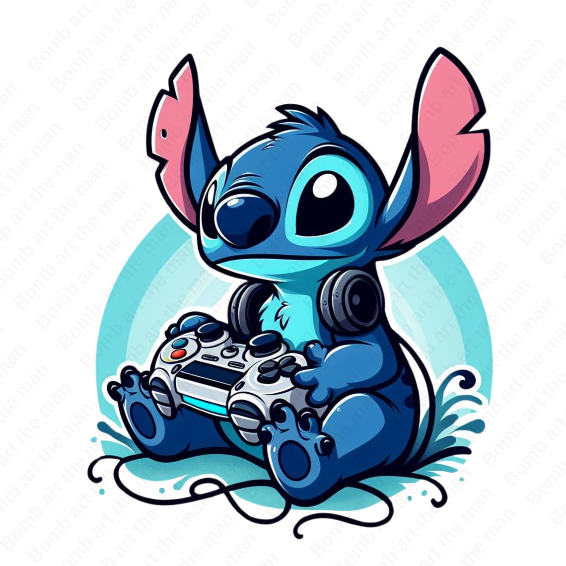 Stitch Gamer Clipart, Gamer Stitch Png, Cute Stitch Png, Transparent ...
