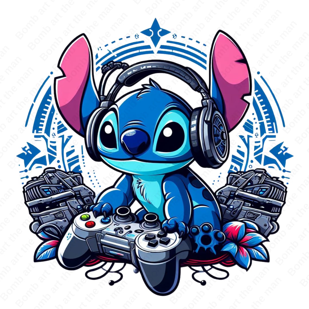 Stitch Gamer Clipart, Gamer Stitch Png, Cute Stitch Png, Transparent ...