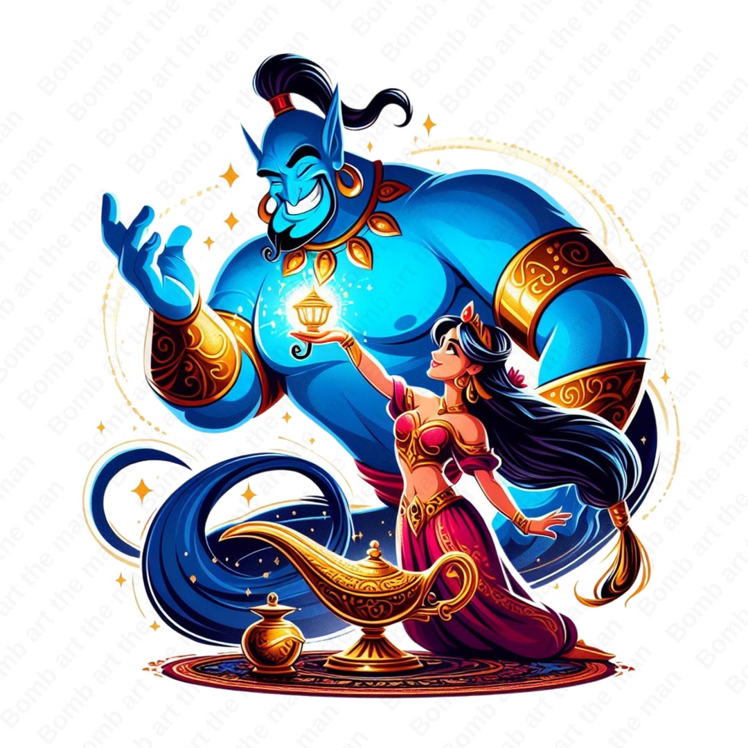 Princess Jasmine and Genie Clipart, Princess Jasmine Png, Aladdin ...