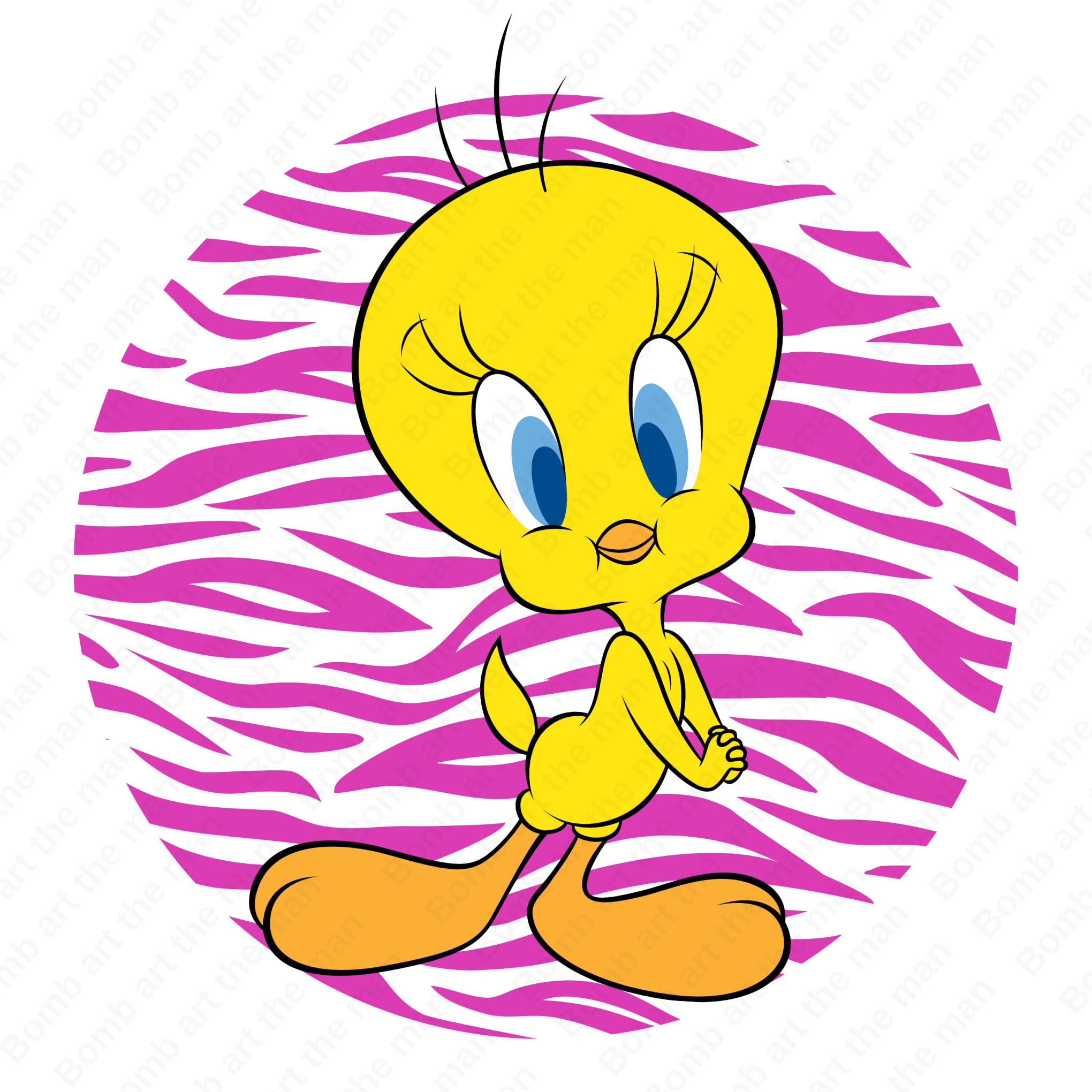 Tweety Clipart Tweety Bird Png Pink Background Transparent - Etsy Australia