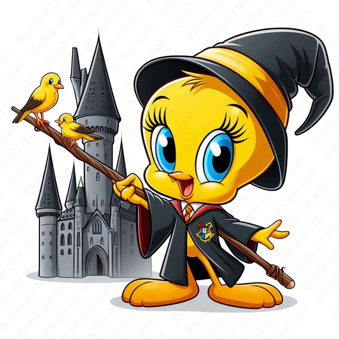 Tweety Wizard Clipart, Tweety Png, Magic School Clipart, Cute Cartoon ...