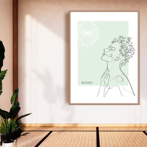 Positive Affirmation Poster, Divine Feminine Digital Print, Abstract ...