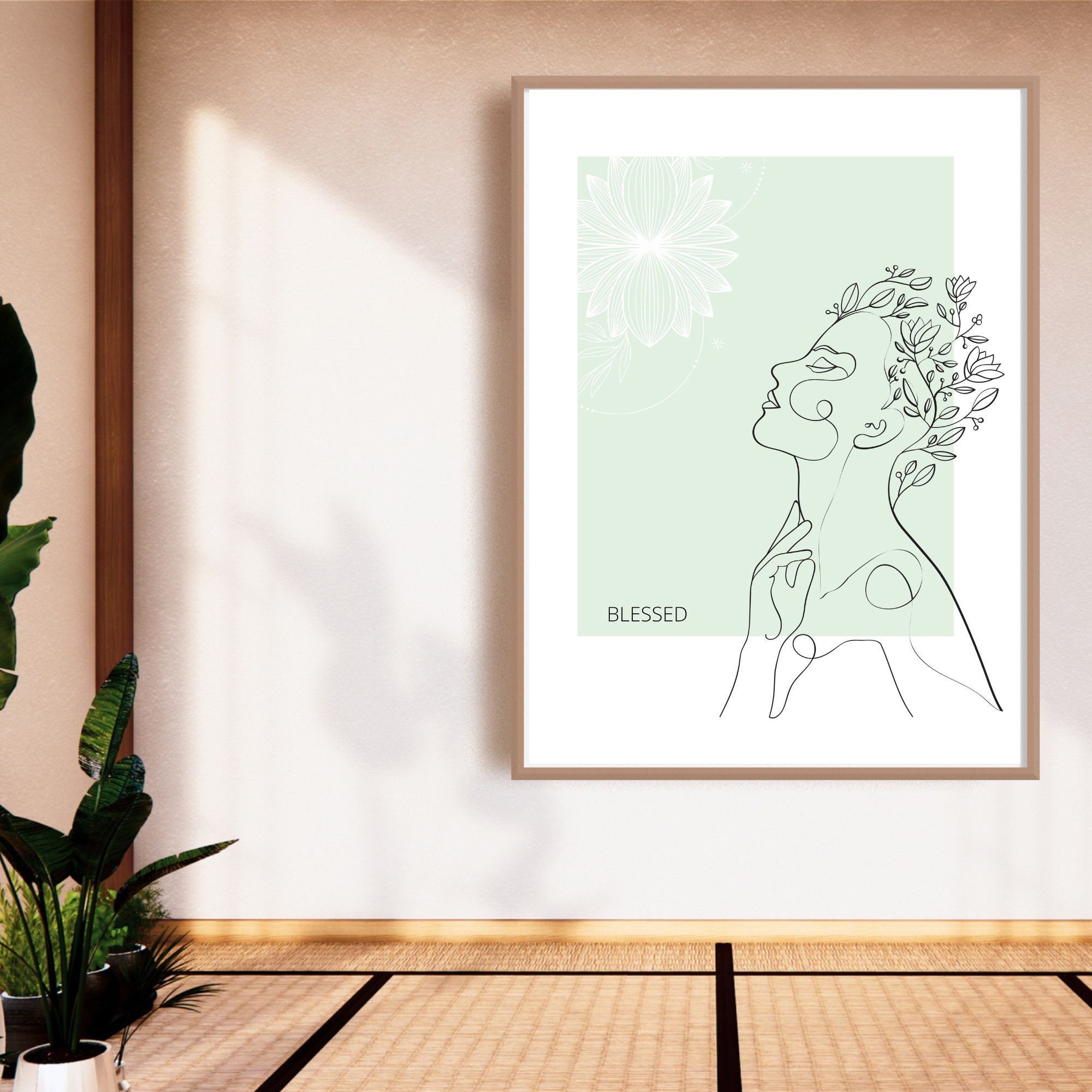 Positive Affirmation Poster, Divine Feminine Digital Print, Abstract ...