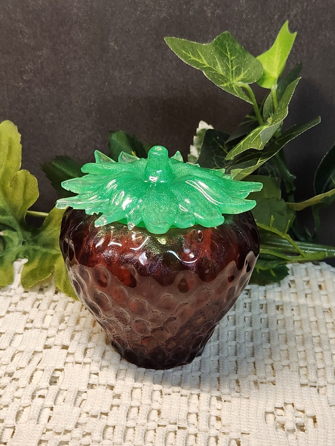 Strawberry Keepsake Dish With Lid - Etsy