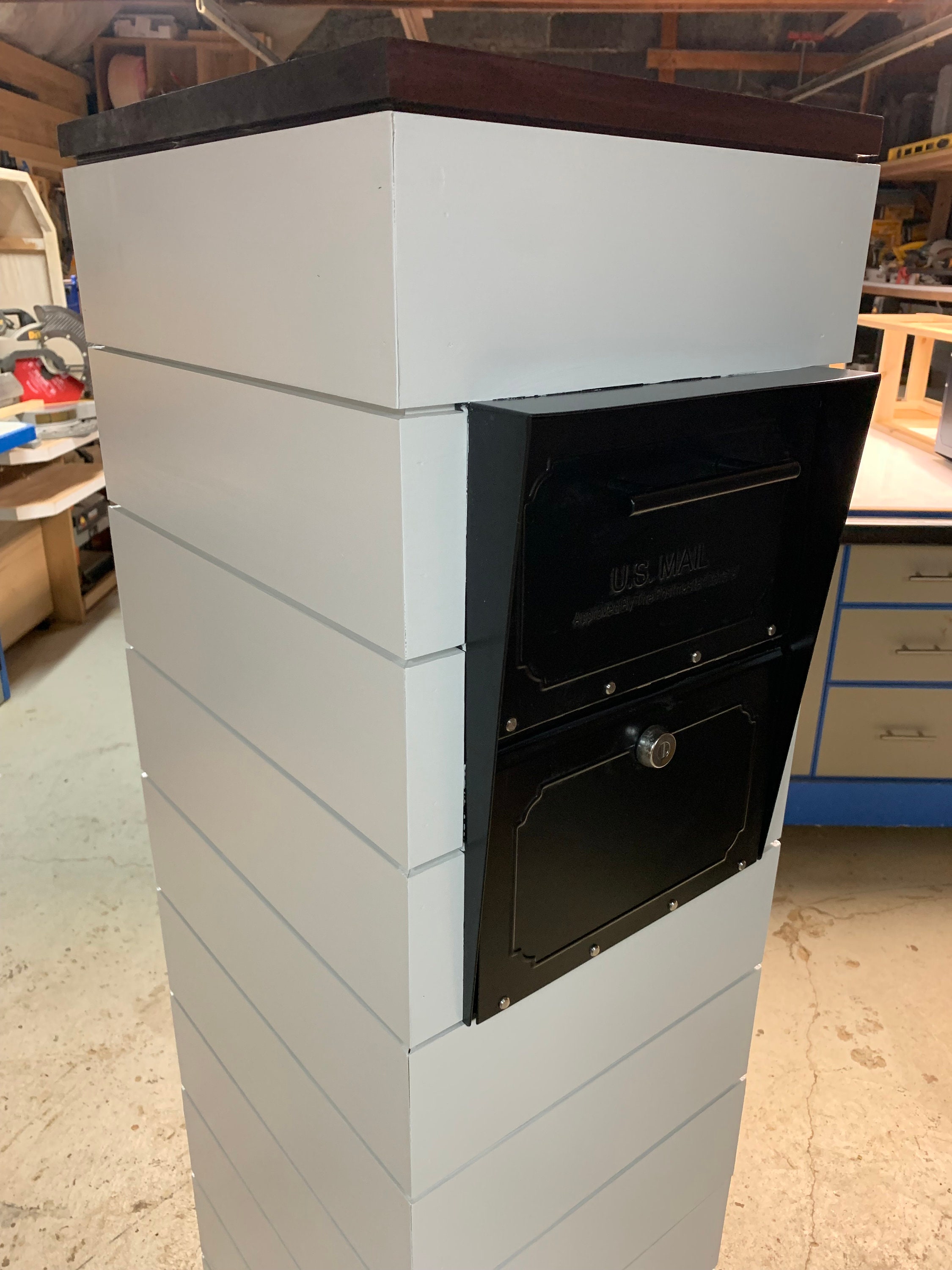 Contemporary Shiplap Solid Wood Mailbox - Etsy