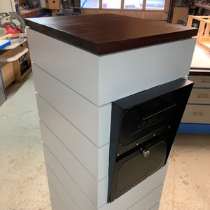 Contemporary Shiplap Solid Wood Mailbox - Etsy