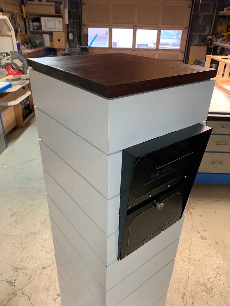 Contemporary Shiplap Solid Wood Mailbox - Etsy