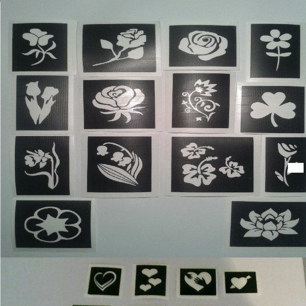 Glass Etching Flower Stencil - Etsy