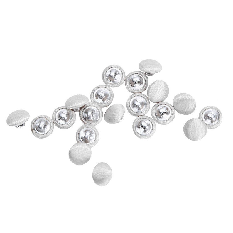 20 Count Satin Covered Buttons Metal Shank Buttons for Formal Tuxedo ...