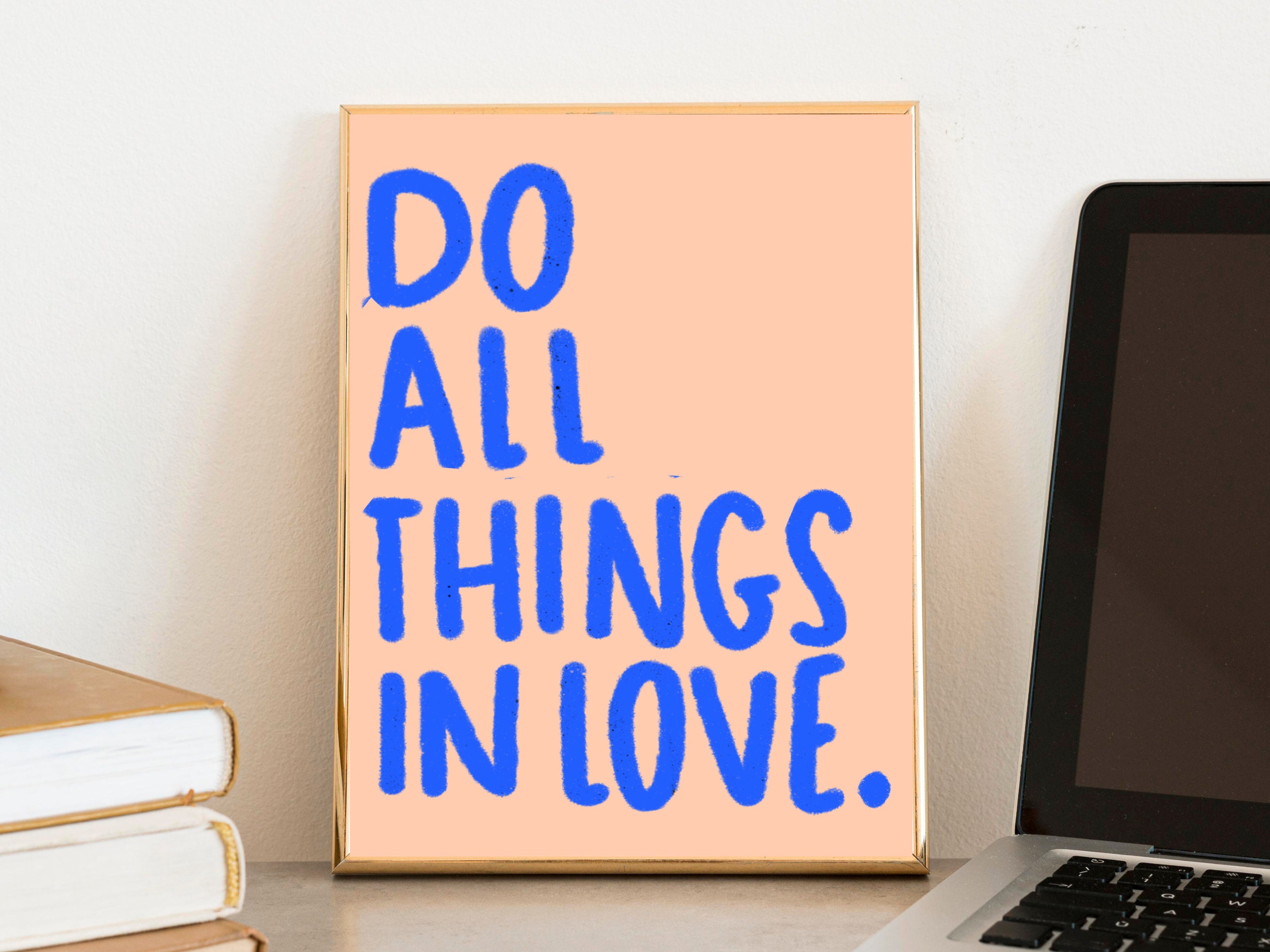 Bible Verse Wall Art | Scripture Printable | Do All Things in Love | 1 ...