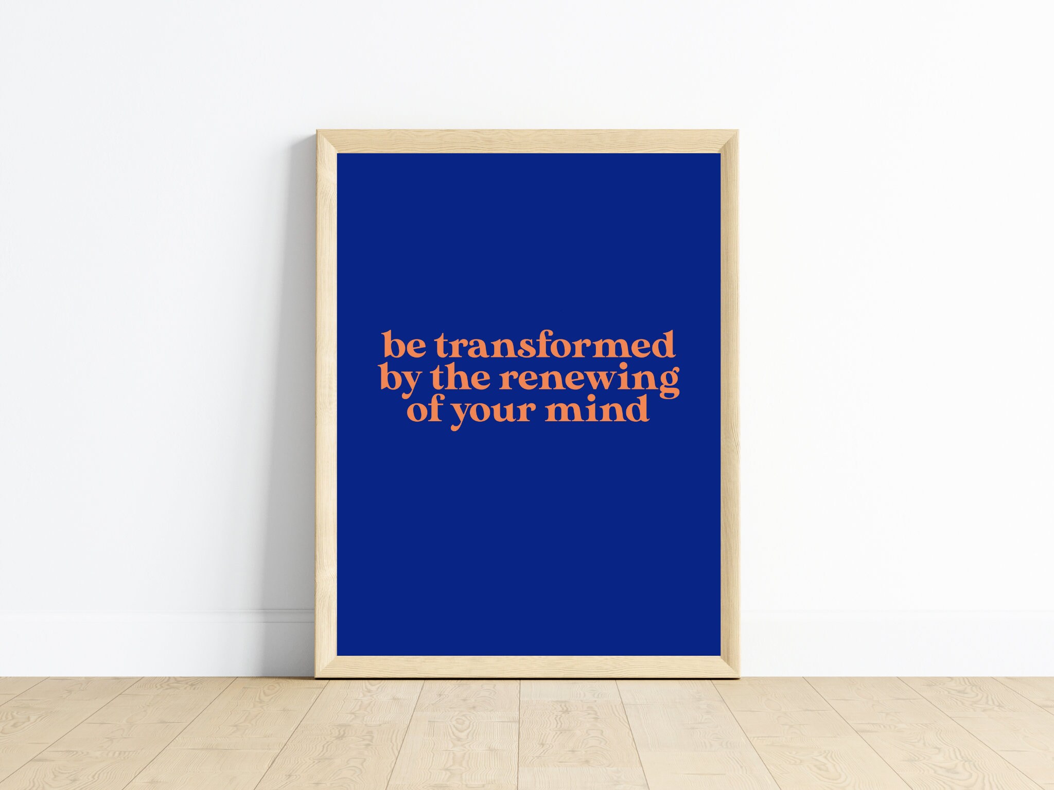 Bible Verse Wall Art, Scripture Quote Art, Be Transformed by the ...
