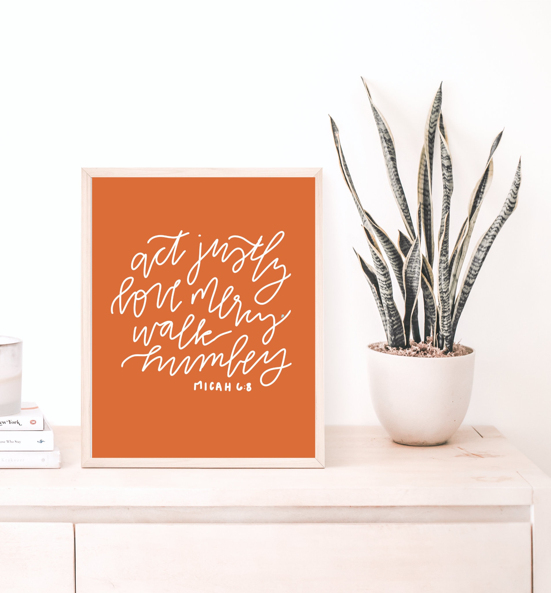 Bible Verse Wall Art | Micah 6:8 Quote | Christian Modern Art ...