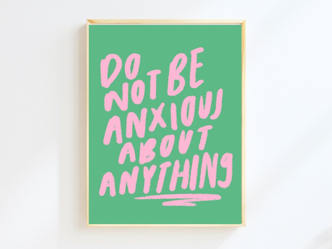 Do Not Be Anxious Print - Modern Christian Art Printable | Biblical ...