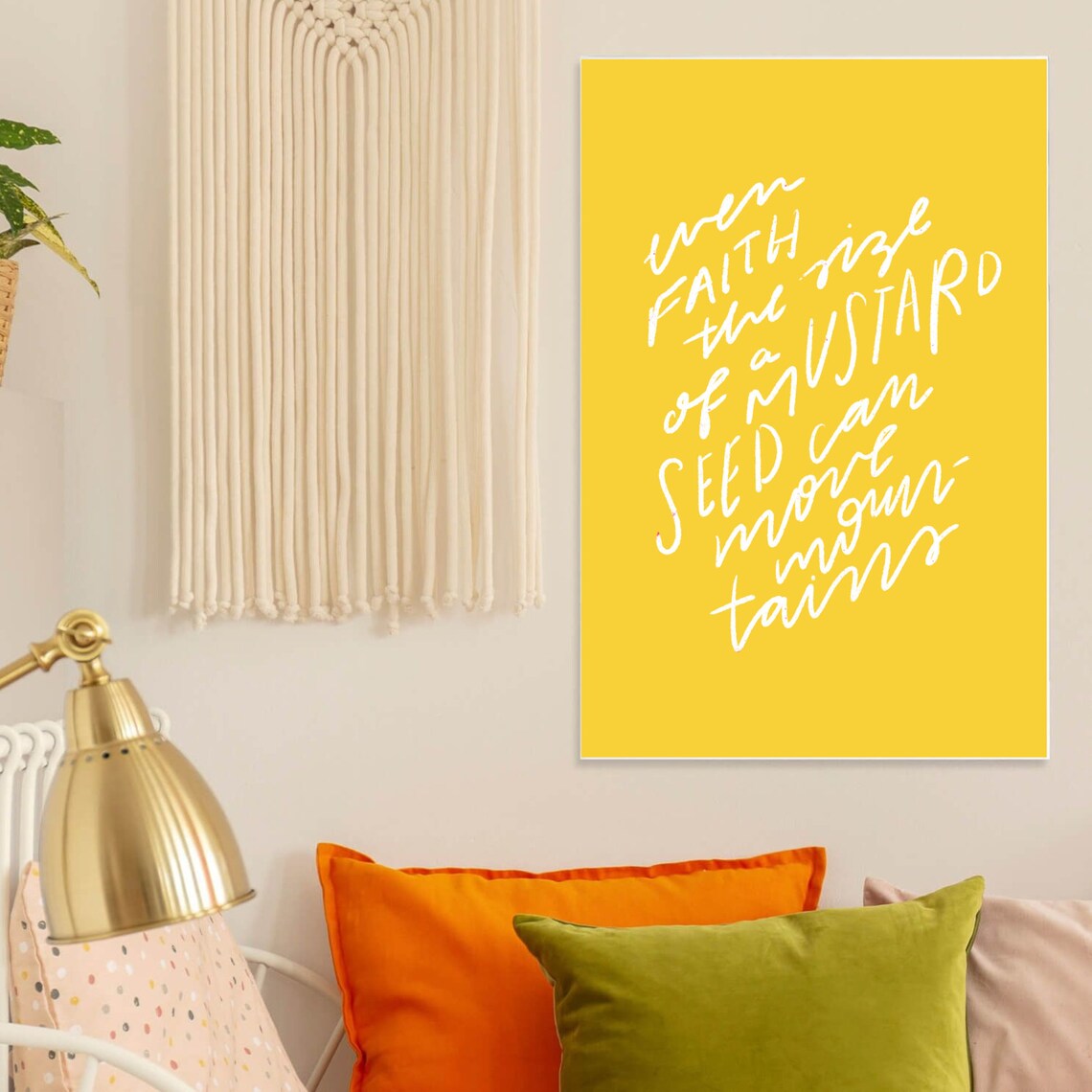 Boho Christian Art, Bible Verse Printable, Faith Like a Mustard Seed ...