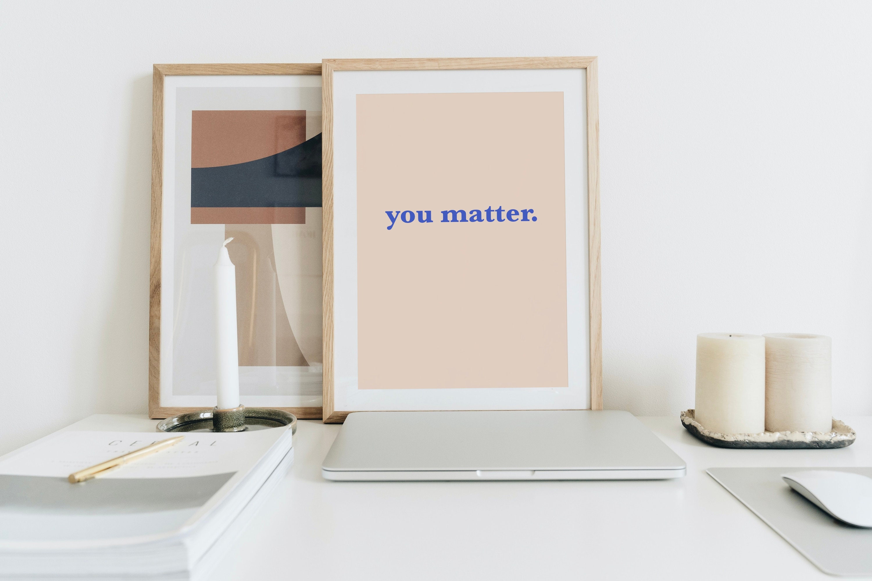 You Matter Printable, Motivational Quote Art Print, Neutral Aesthetic ...