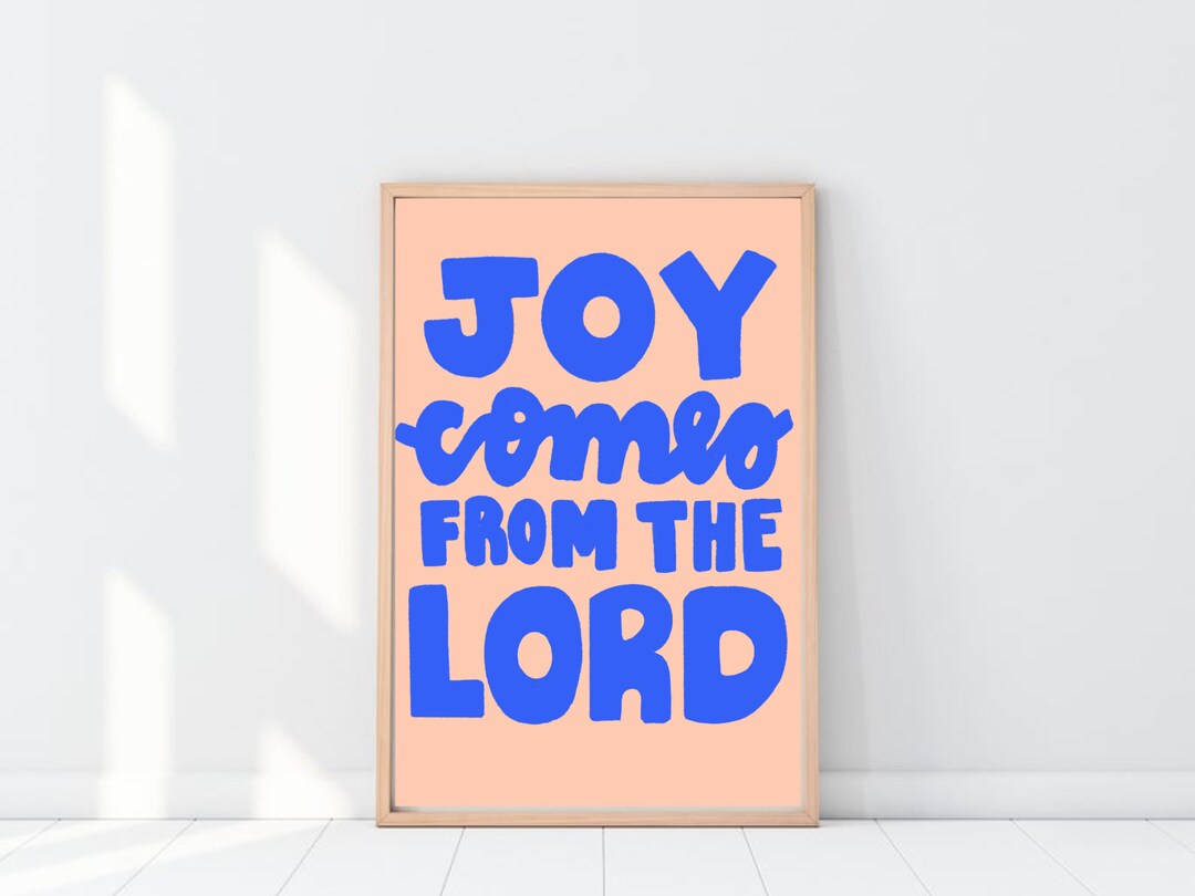 Christian Modern Art, Joy Comes From the Lord, Faith-based Digital ...